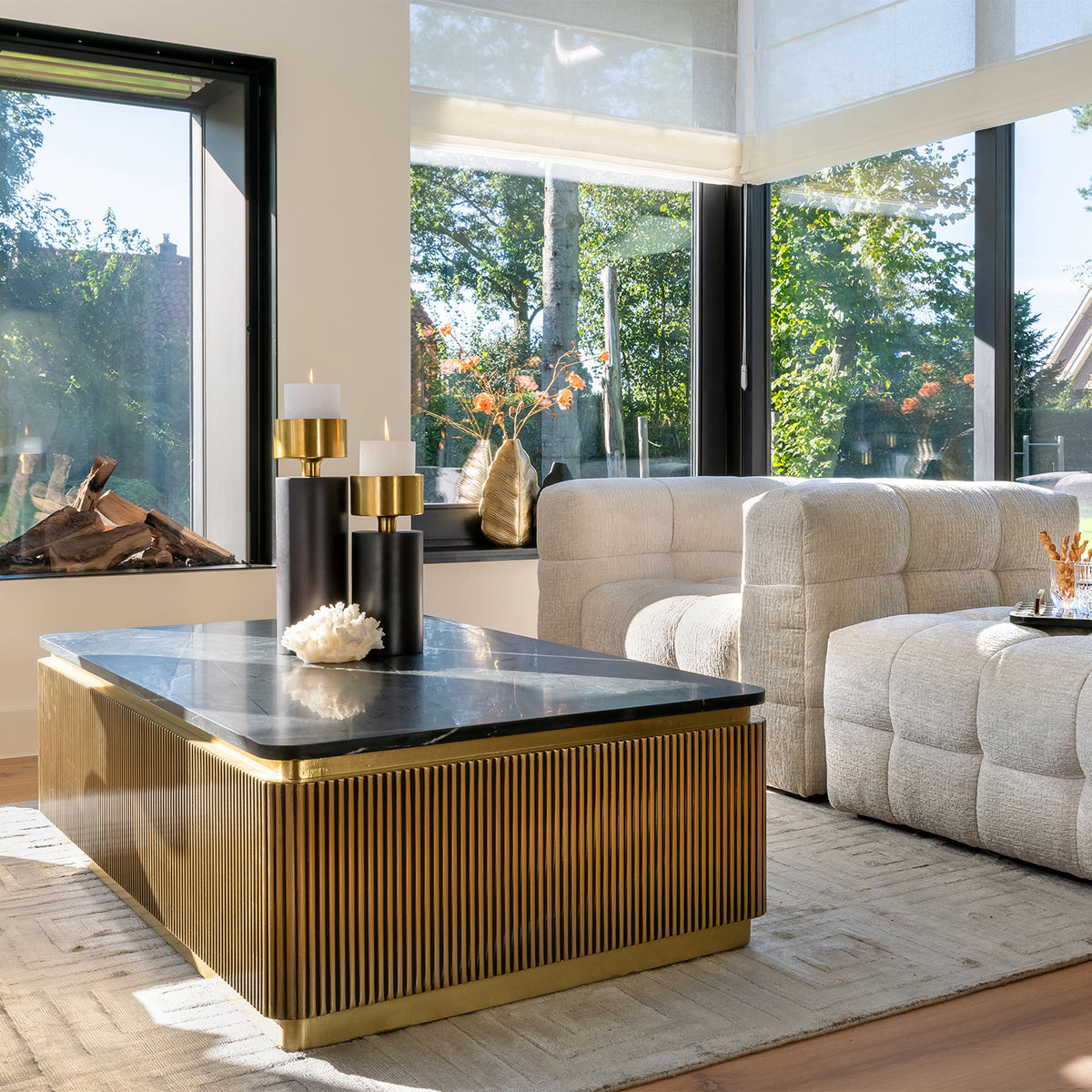Salontafel Ironville | Goud Zwart Marmer | #1 in Salontafels ...