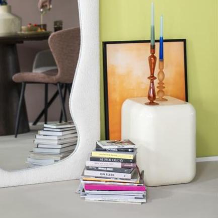 By-Boo Poef Dixon | Beige IJzeren Design | MeubelBaas