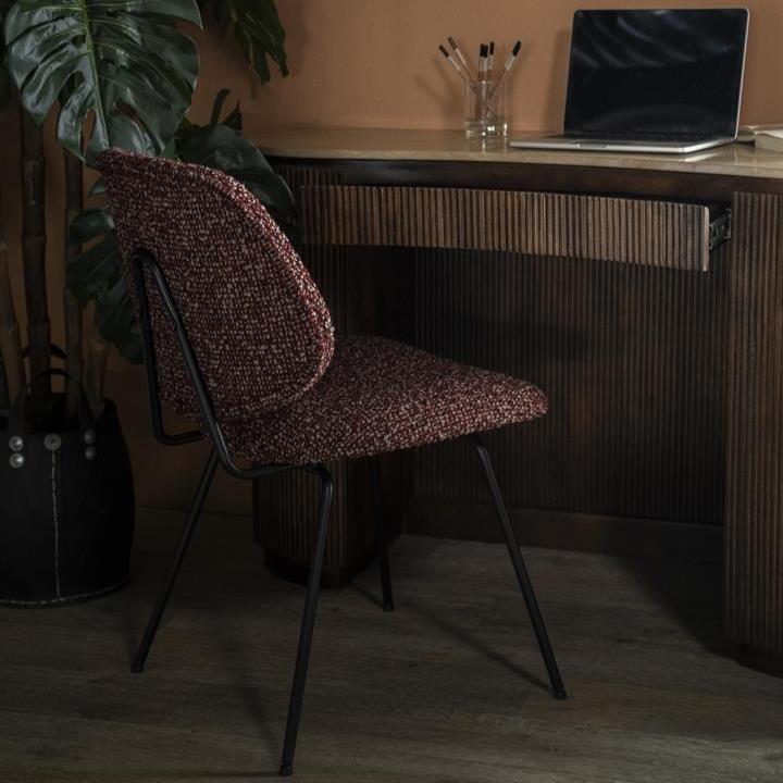 Eetkamerstoel Jon | Rood Stof — MeubelBaas