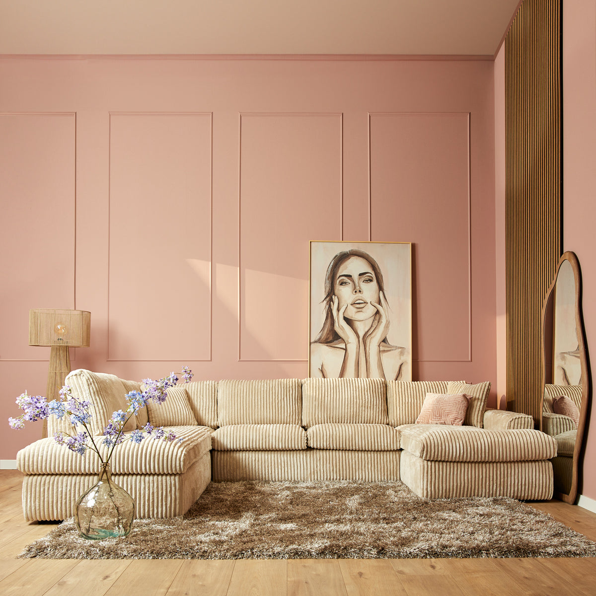 Hoekbank Teddy | Beige Ribcord | #1 in Banken | MeubelBaas