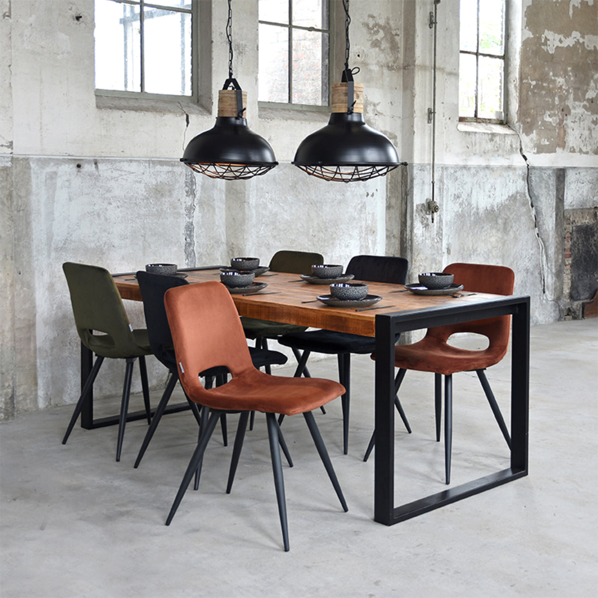 Eetkamerstoel Josh Roest Fluweel | Elegant & Comfortabel | MeubelBaas