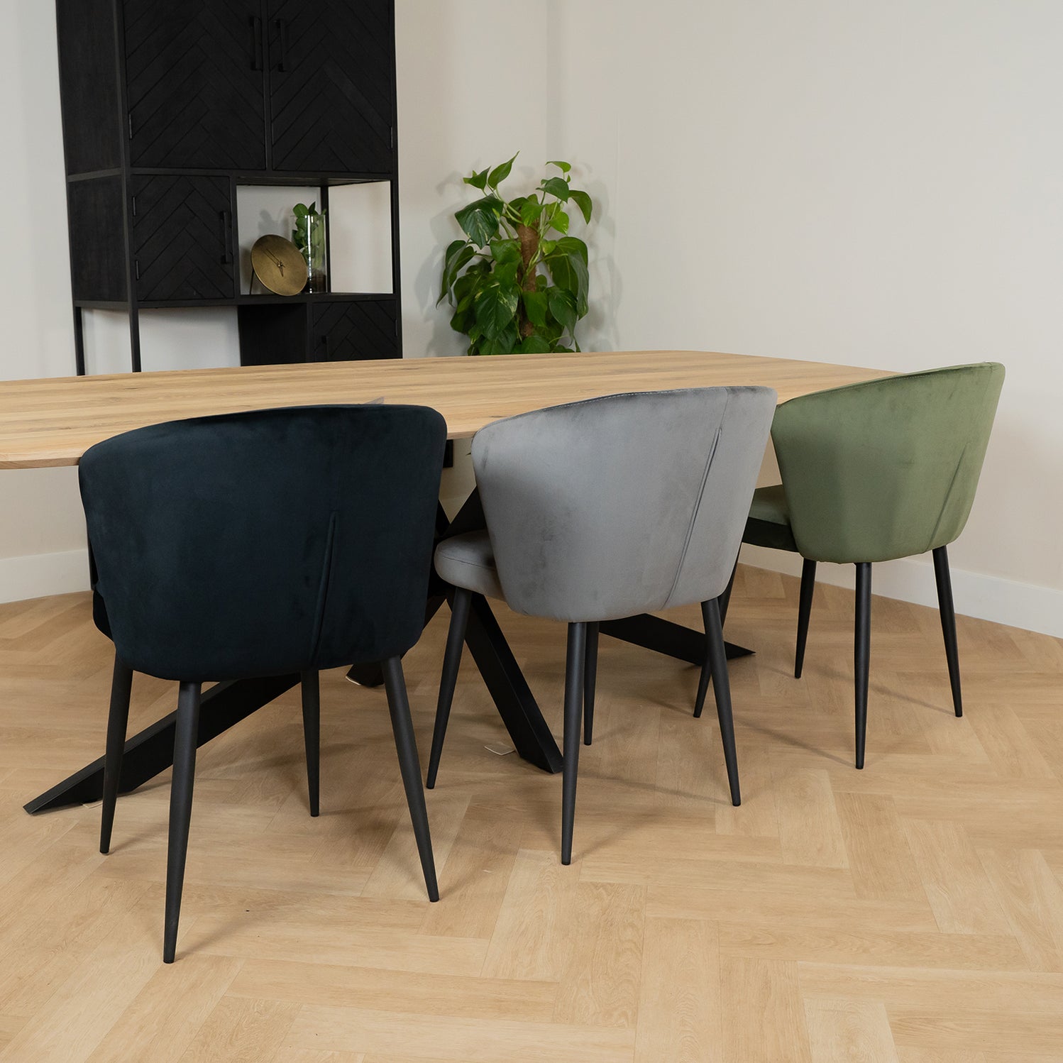 Eetkamerstoel Wave | Grijs Fluweel | #1 in Eetkamerstoelen | Meubelbaas ...